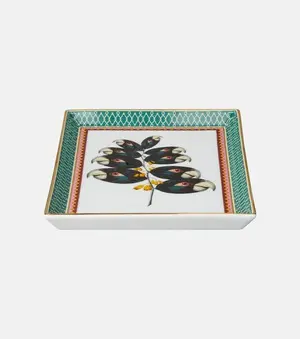 La DoubleJ Parrotstem Porcelain Decorative Tray - Multicoloured