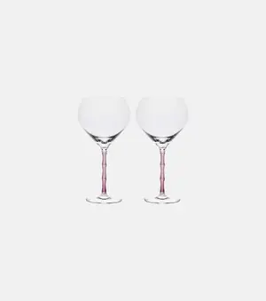 La DoubleJ Bamboo Balloon Set Of 2 Glasses - Transparent