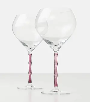 La DoubleJ Bamboo Balloon Set Of 2 Glasses
