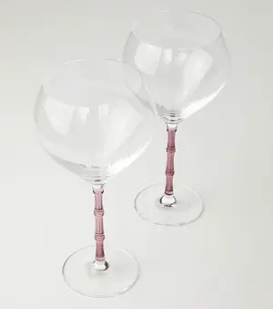 La DoubleJ Bamboo Balloon Set Of 2 Glasses