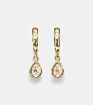 OCTAVIA ELIZABETH Octavia Elizabeth Hidden Gem Huggie Earrings With Diamonds