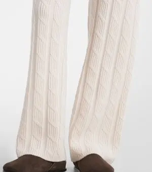 LISA YANG Ebba Low-rise Wide-leg Cashmere Pants - Beige