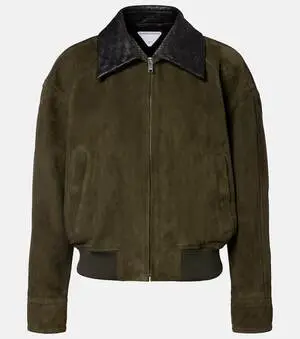 Bottega Veneta Intrecciato Suede Blouson Jacket