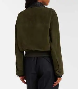 Bottega Veneta Intrecciato Suede Blouson Jacket