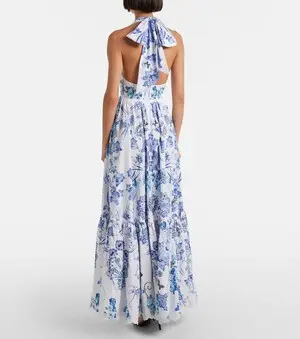 Camilla Embellished Halterneck Maxi Dress - White