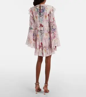 Camilla Embellished Floral Silk Chiffon Minidress