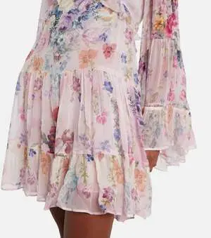 Camilla Embellished Floral Silk Chiffon Minidress