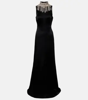 Alexander McQueen Embellished Open-back Gown
