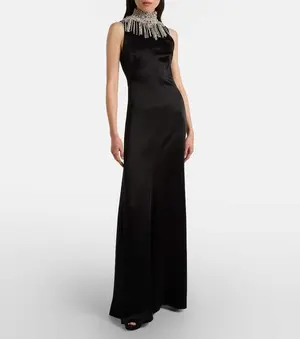 Alexander McQueen Embellished Open-back Gown