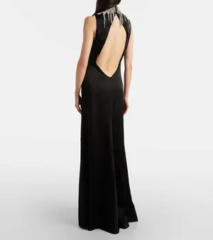 Alexander McQueen Embellished Open-back Gown