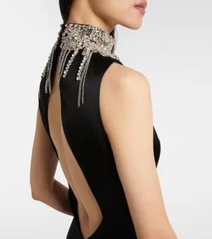 Alexander McQueen Embellished Open-back Gown