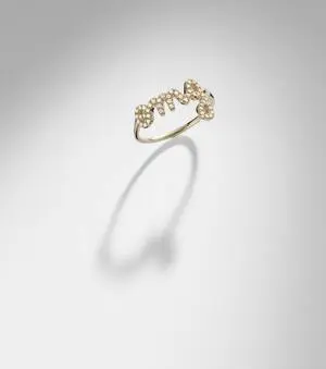 SYDNEY EVAN Omg Script Diamond Ring - Gold