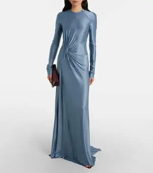 Victoria Beckham Jersey Maxi Dress - Blue