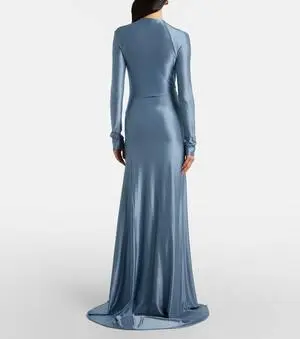 Victoria Beckham Jersey Maxi Dress - Blue