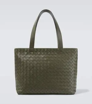 Bottega Veneta Intrecciato Small Leather Tote Bag - Green