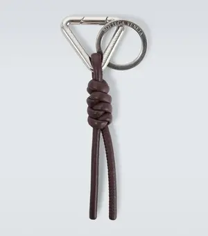Bottega Veneta Leather Keychain - Brown