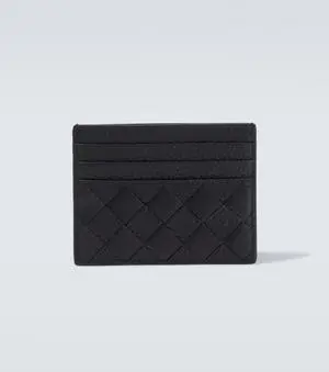 Bottega Veneta Intrecciato Leather Card Holder - Black