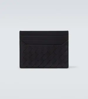 Bottega Veneta Intrecciato Leather Card Holder - Black