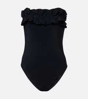 KARLA COLLETTO Freya Bow-detail Bandeau Swimsuit - Black