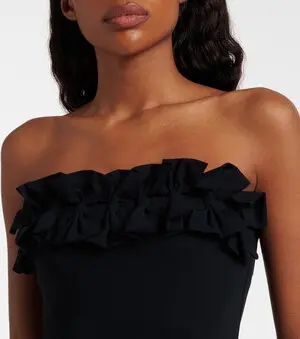 KARLA COLLETTO Freya Bow-detail Bandeau Swimsuit - Black