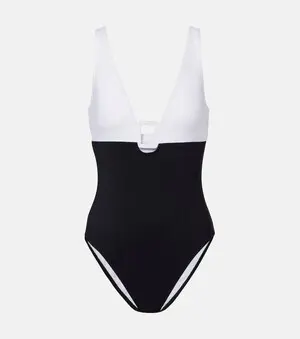 KARLA COLLETTO Mira Colorblocked Swimsuit - Black