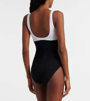 KARLA COLLETTO Mira Colorblocked Swimsuit - Black