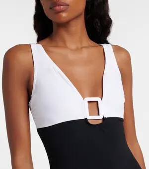 KARLA COLLETTO Mira Colorblocked Swimsuit - Black