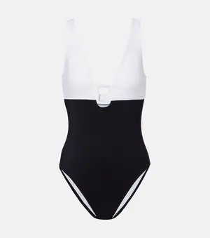 KARLA COLLETTO Mira Colorblocked Swimsuit - Black