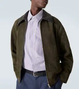 Bottega Veneta Intrecciato Suede Blouson Jacket