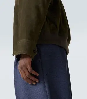 Bottega Veneta Intrecciato Suede Blouson Jacket