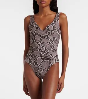KARLA COLLETTO Lilith Snake-effect Swimsuit