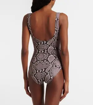 KARLA COLLETTO Lilith Snake-effect Swimsuit