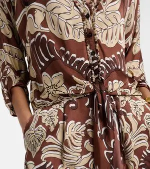 Poupette St Barth Azia Printed Top - Brown