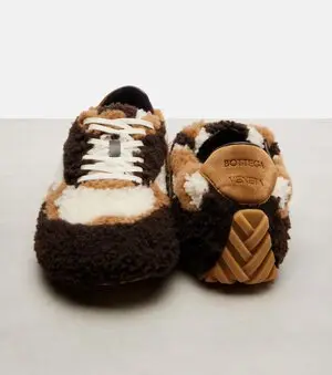Bottega Veneta Orbit Flash Wool Sneakers - Brown