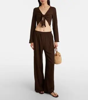 Jade Swim Mika Wide-leg Pants - Brown