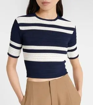 Ralph Lauren Knitted Striped Crop Top