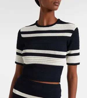 Ralph Lauren Knitted Striped Crop Top