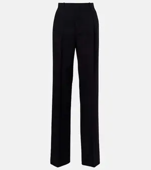 Saint Laurent Mid-rise Wool Straight Pants