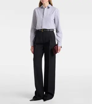 Saint Laurent Mid-rise Wool Straight Pants