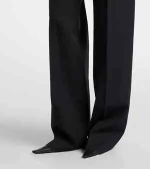 Saint Laurent Mid-rise Wool Straight Pants