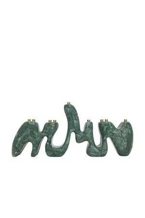 HANNAH POLSKIN Solid Marble Menorah Sculpture
