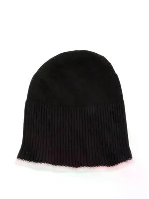 BARRIE Ribbed-trim Beanie - Brown