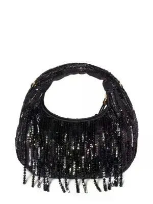 Miu Miu Mini Wander Sequin-embellishment Tote Bag - Black
