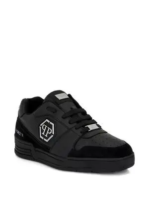 Philipp Plein P-force Leather Sneakers - Black