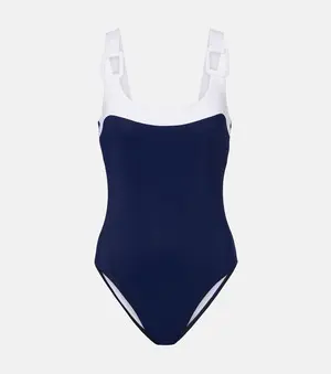KARLA COLLETTO Mira Colorblocked Swimsuit - Blue