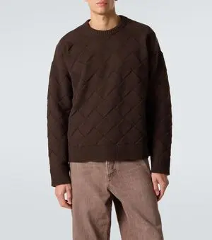 Bottega Veneta Intrecciato Wool-blend Crewneck Sweater