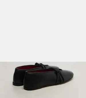 Bottega Veneta Leather Knot Ballet Flats