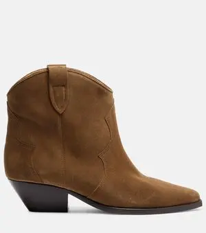 Isabel Marant Étoile Dewina Suede Cowboy Boots - Brown
