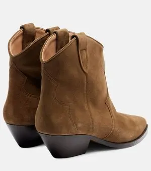 Isabel Marant Étoile Dewina Suede Cowboy Boots - Brown