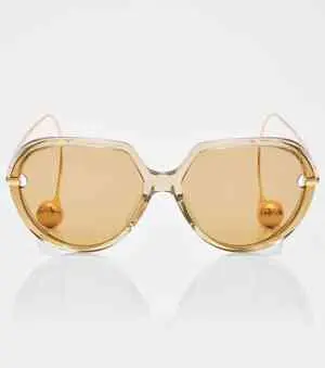 Bottega Veneta Drop Oversized Sunglasses - Yellow